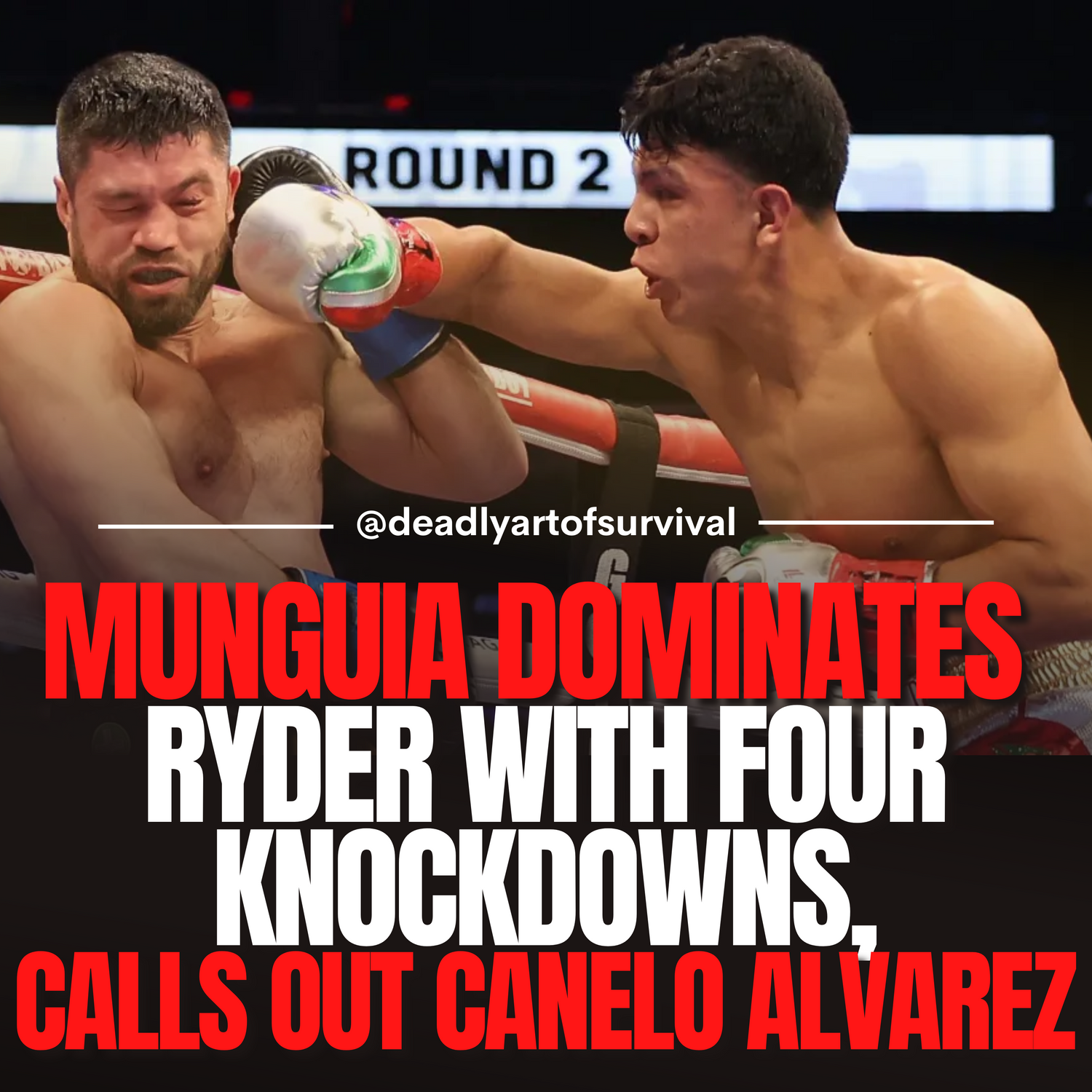 Munguia Dominates Ryder with Four Knockdowns, Boldly Calls Out Canelo ...
